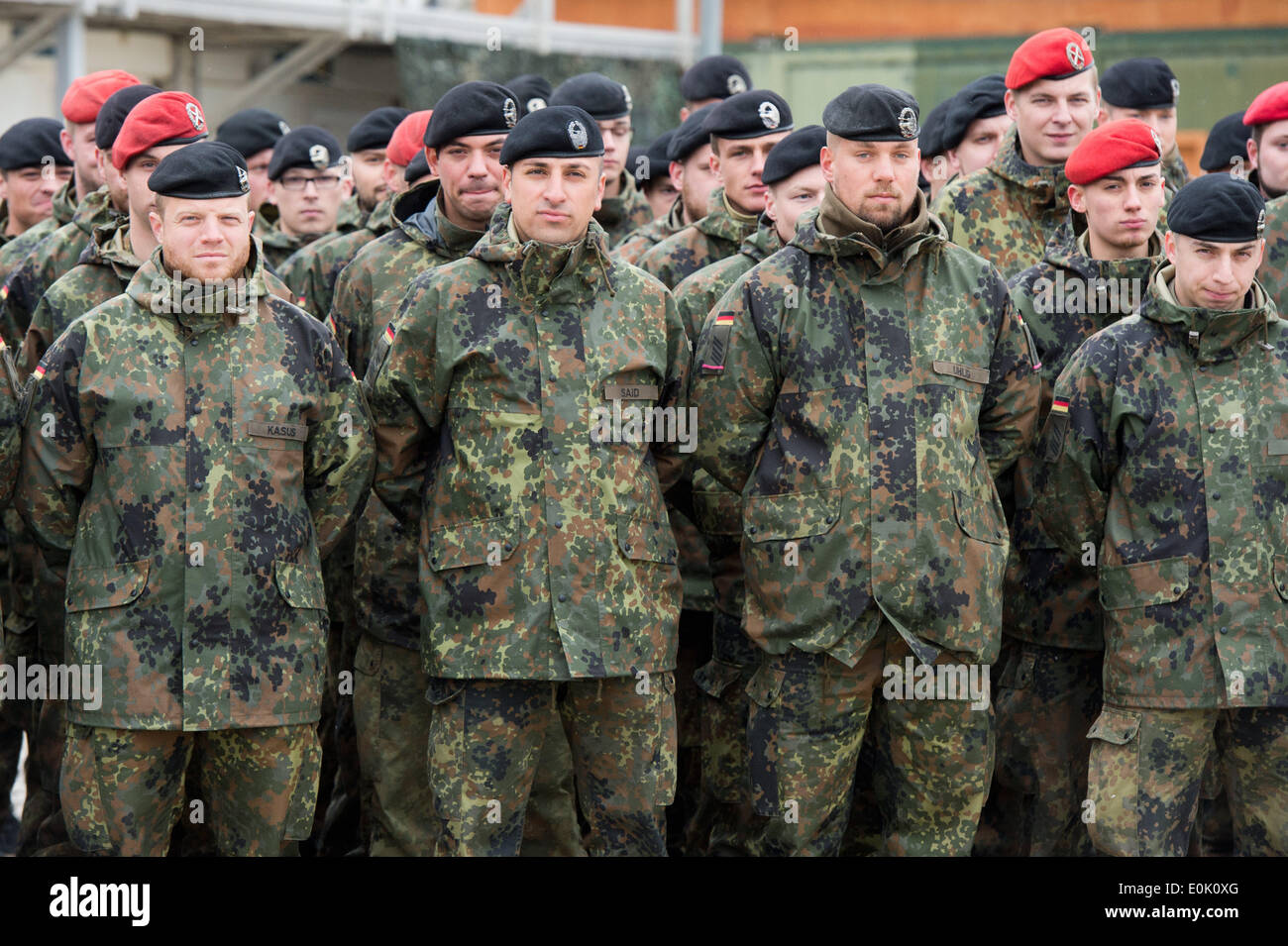 Novo Selo, Kosovo. 15th May, 2014. German soldiers wait for German ...