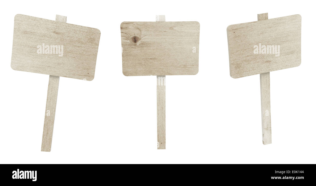 Set of wooden signboard blank plate illustrations with place to wrote ...