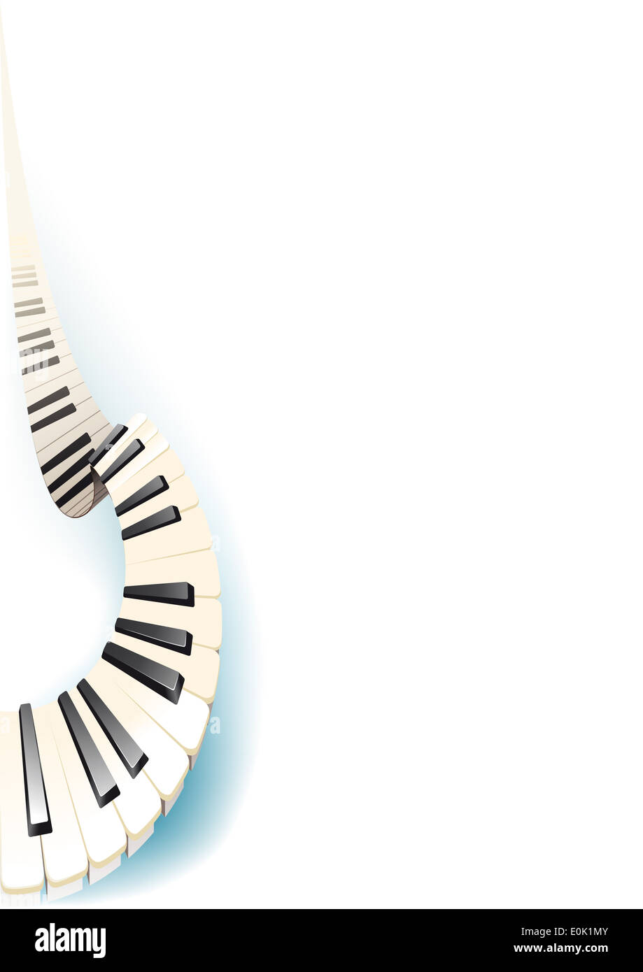 swirl fortepiano keyboard Stock Photo - Alamy
