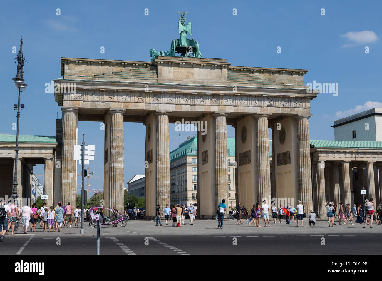 Brandenburg Gate, in Berlin, Germany, was commissioned by King ...