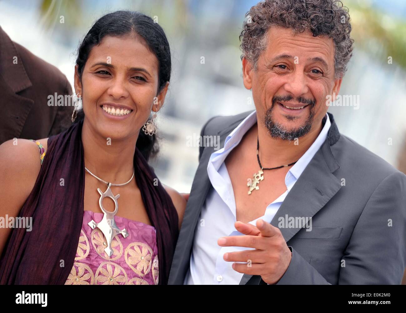 Cannes, France. 15th May, 2014. Actor Abel Jafri and actress Toulou ...