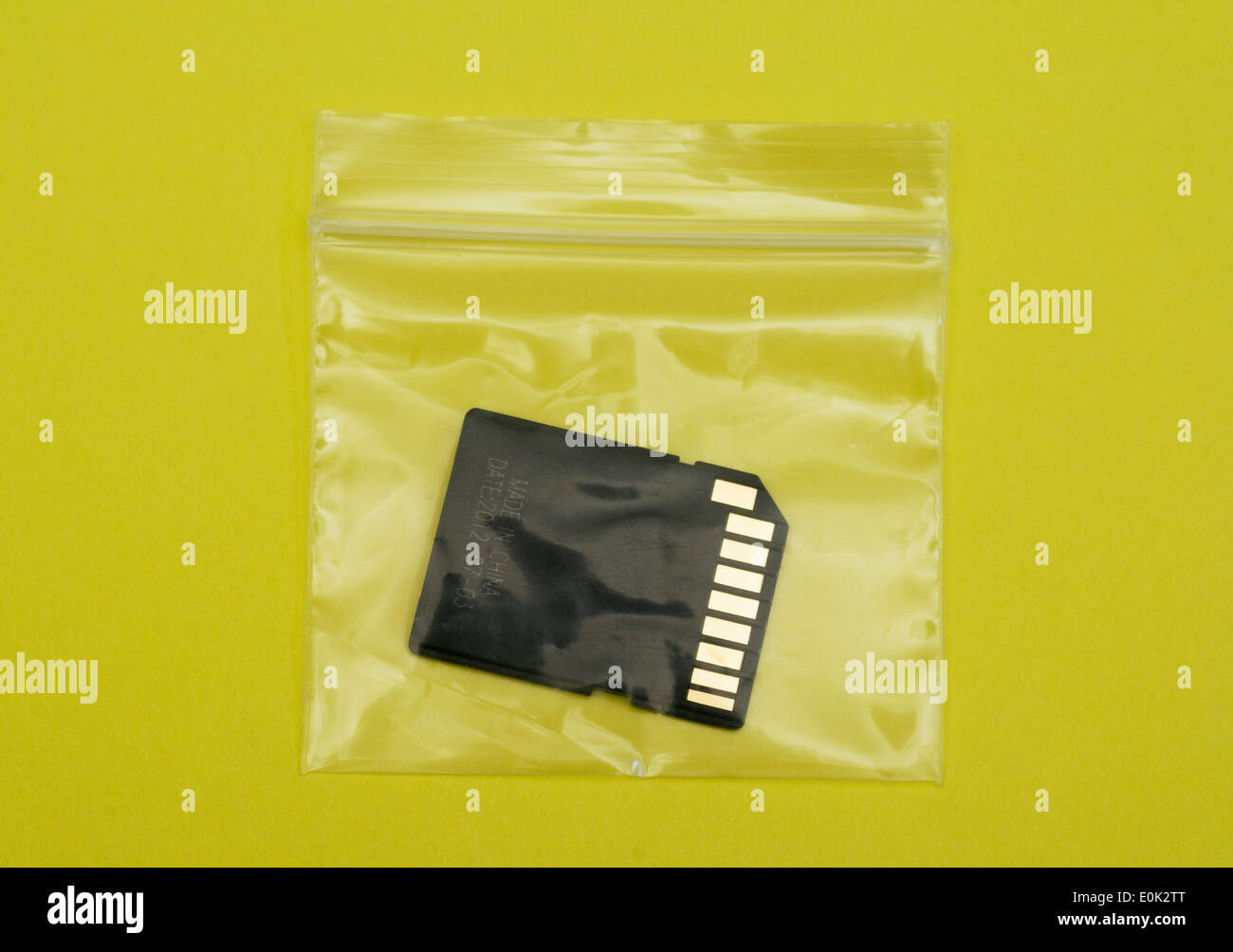 SD memory card in transparent plastic bag Stock Photo - Alamy