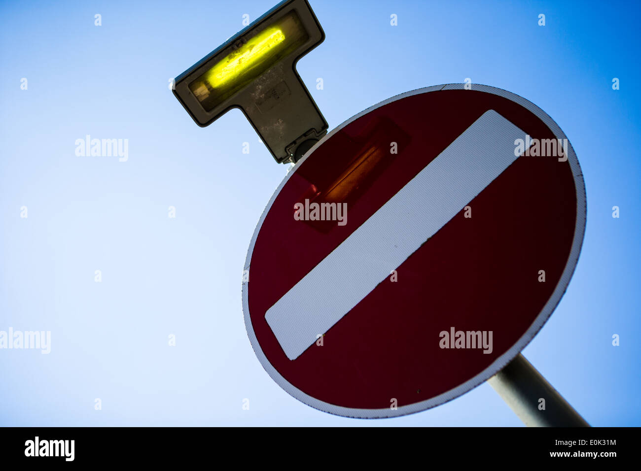 No Entry road traffic sign Stock Photo - Alamy