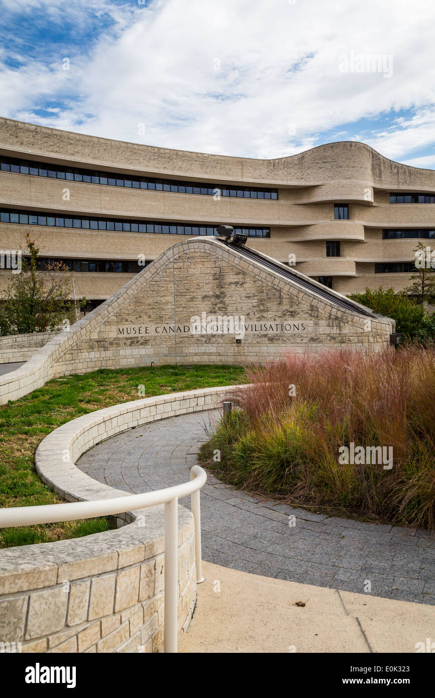Exterior view of the Museum of Civilization in Hull, Quebec, Canada ...