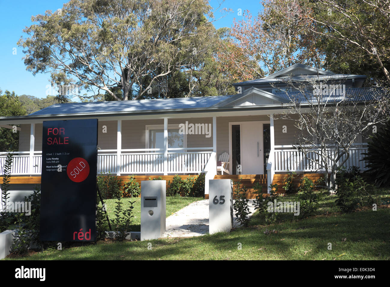 single storey detached home sold in Avalon,sydney,australia Stock Photo ...