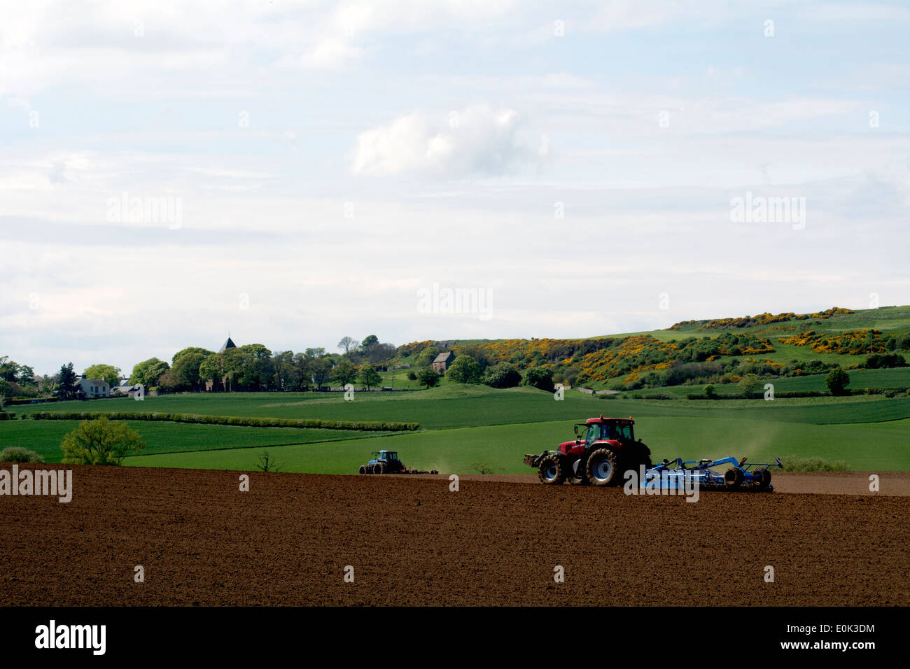 Tractor harrowing hi-res stock photography and images - Alamy