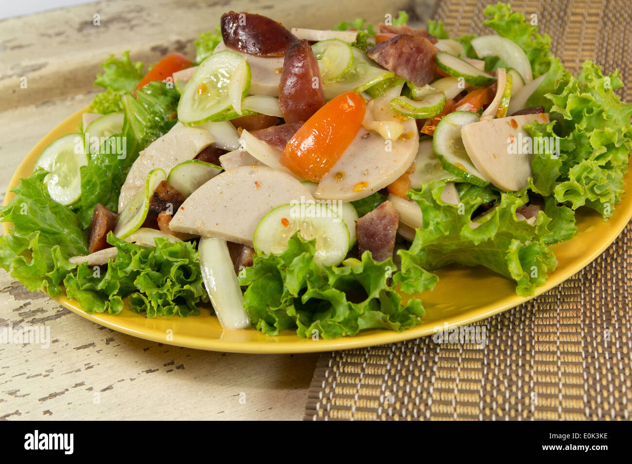 vietnamese sausage in spicy sauce salad Stock Photo - Alamy