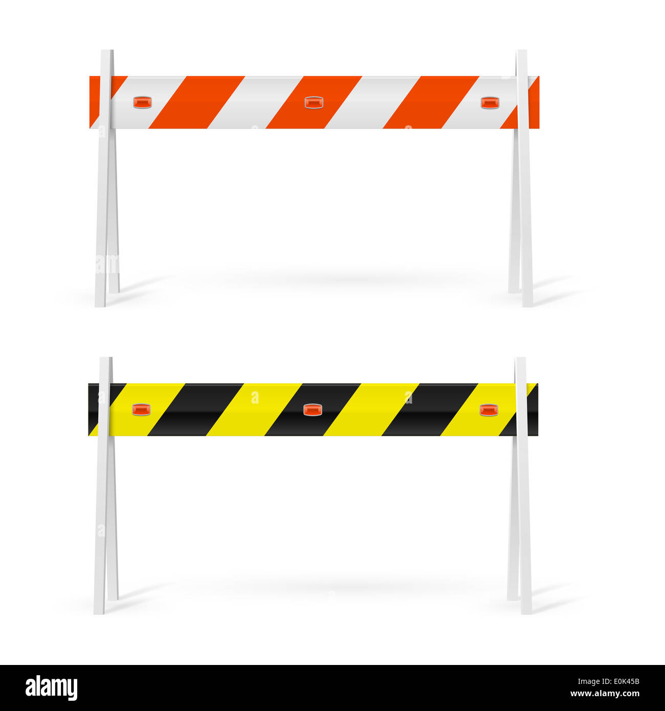 Barrier precaution road Cut Out Stock Images & Pictures - Alamy