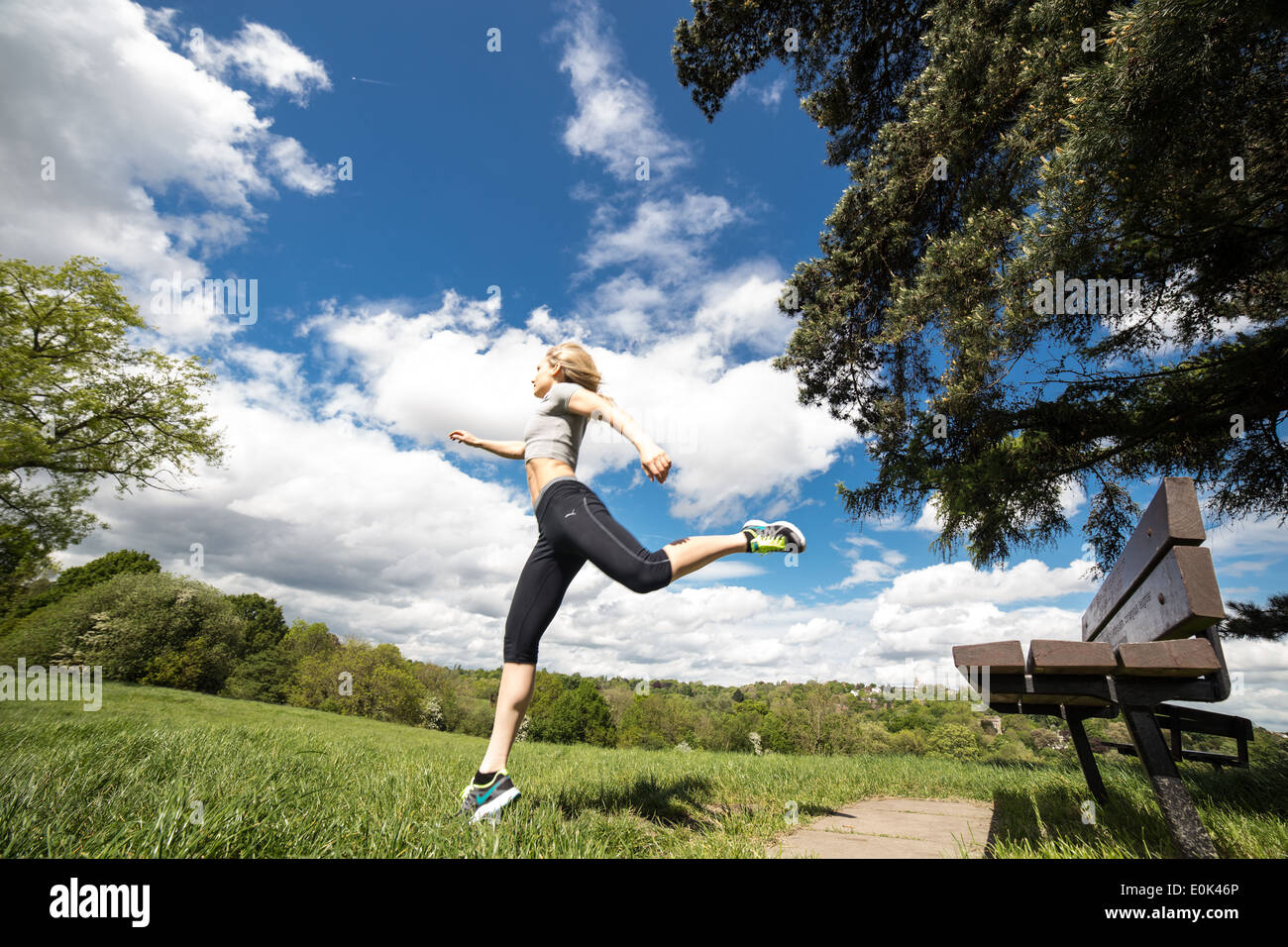 Leaping lady hi-res stock photography and images - Alamy