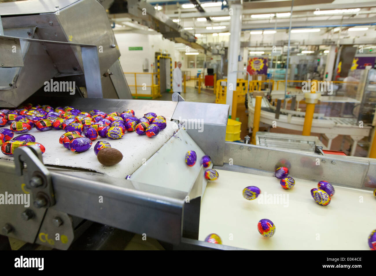 United Kingdom, Bournville : Cadbury Cream Egg production line Stock ...