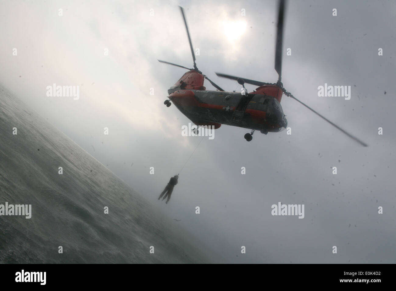 Helicopter sea rescue Stock Photo - Alamy