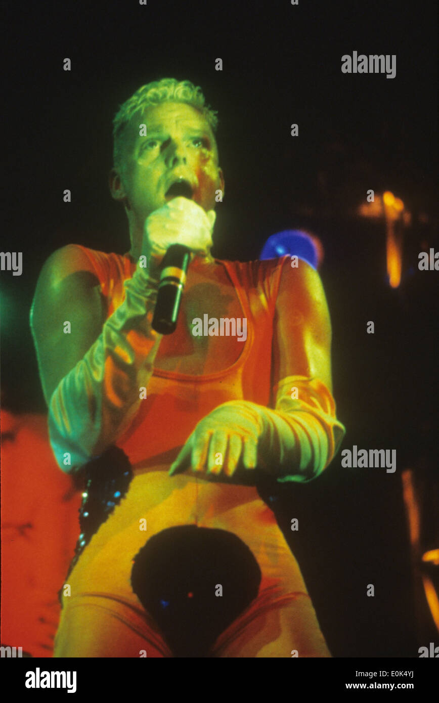 ERASURE UK pop duo with Andy Bell about 1986. Photo: Rudi Keuntje Stock ...