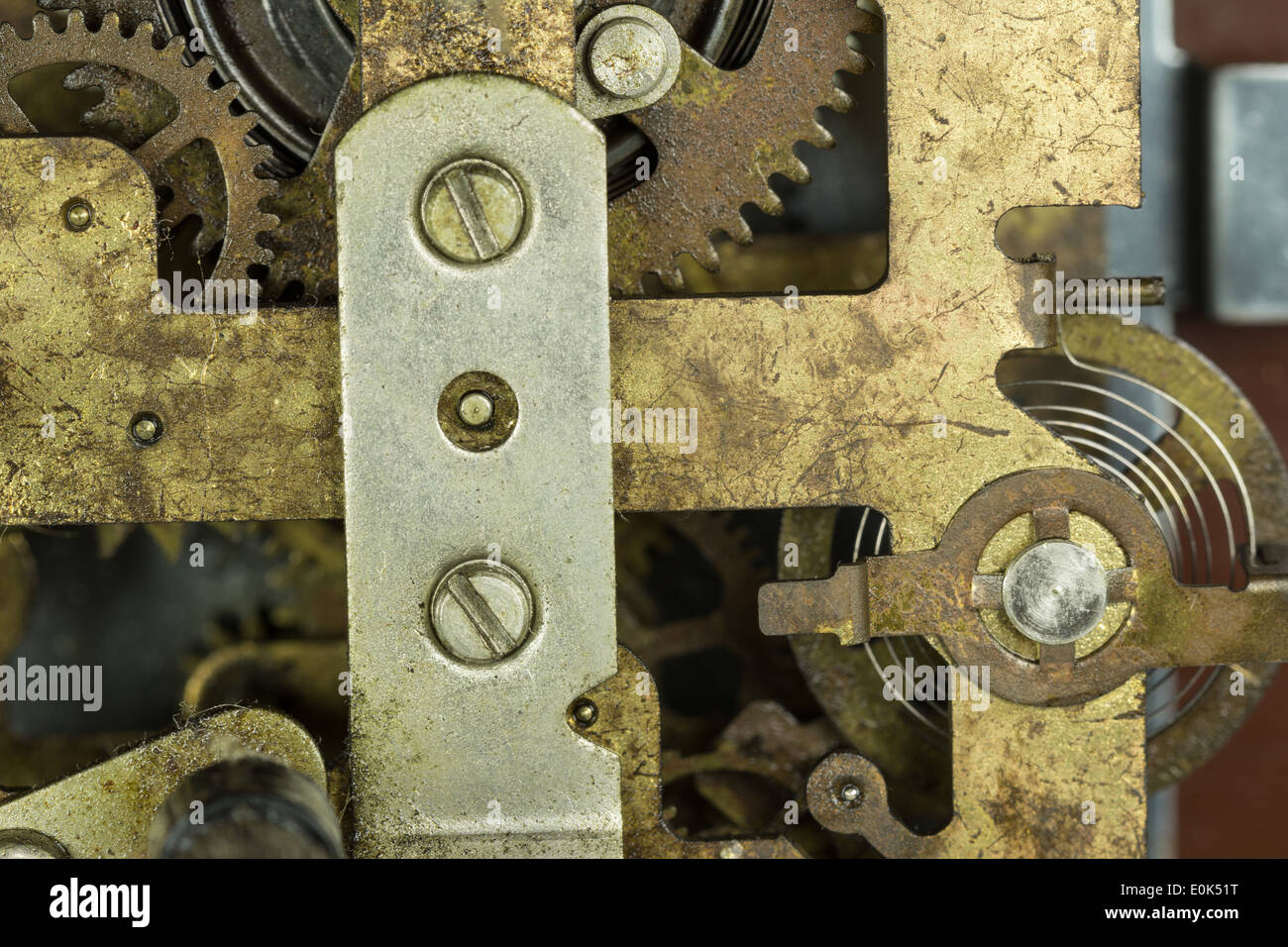 Old clock mechanism macro hi-res stock photography and images - Alamy