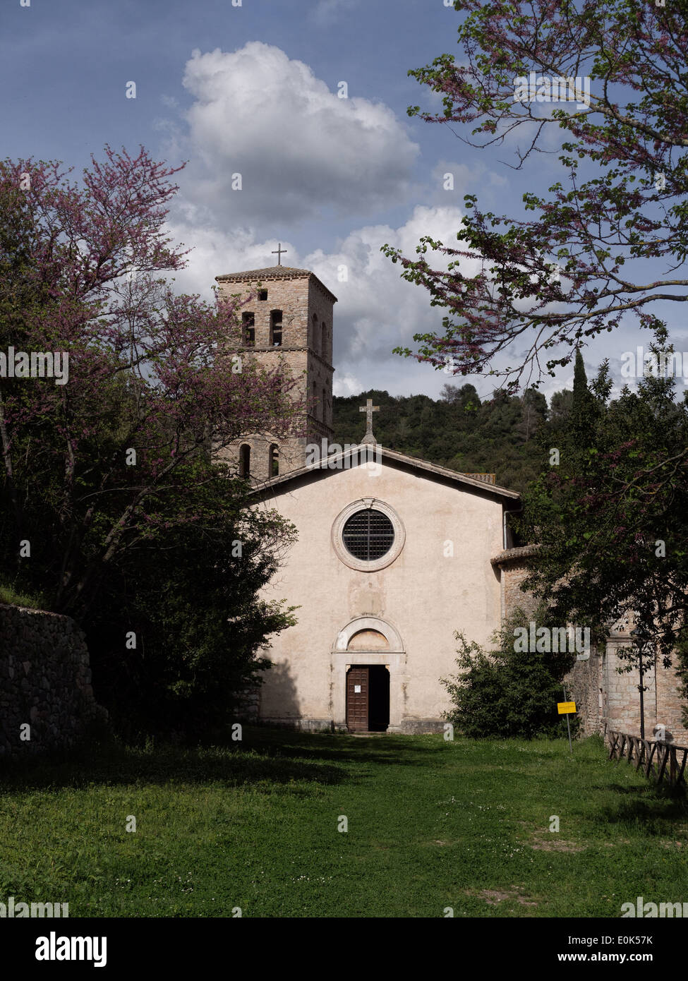San Pietro in Valle, Ferentillo, Umbria, Italy; view of the exterior of ...