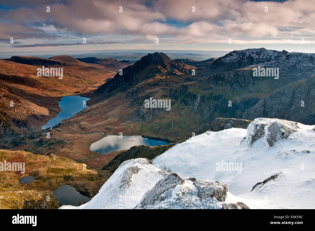 The Ogwen Valley & Llyn Idwal From the summit of Y Garn, The Glyderau ...