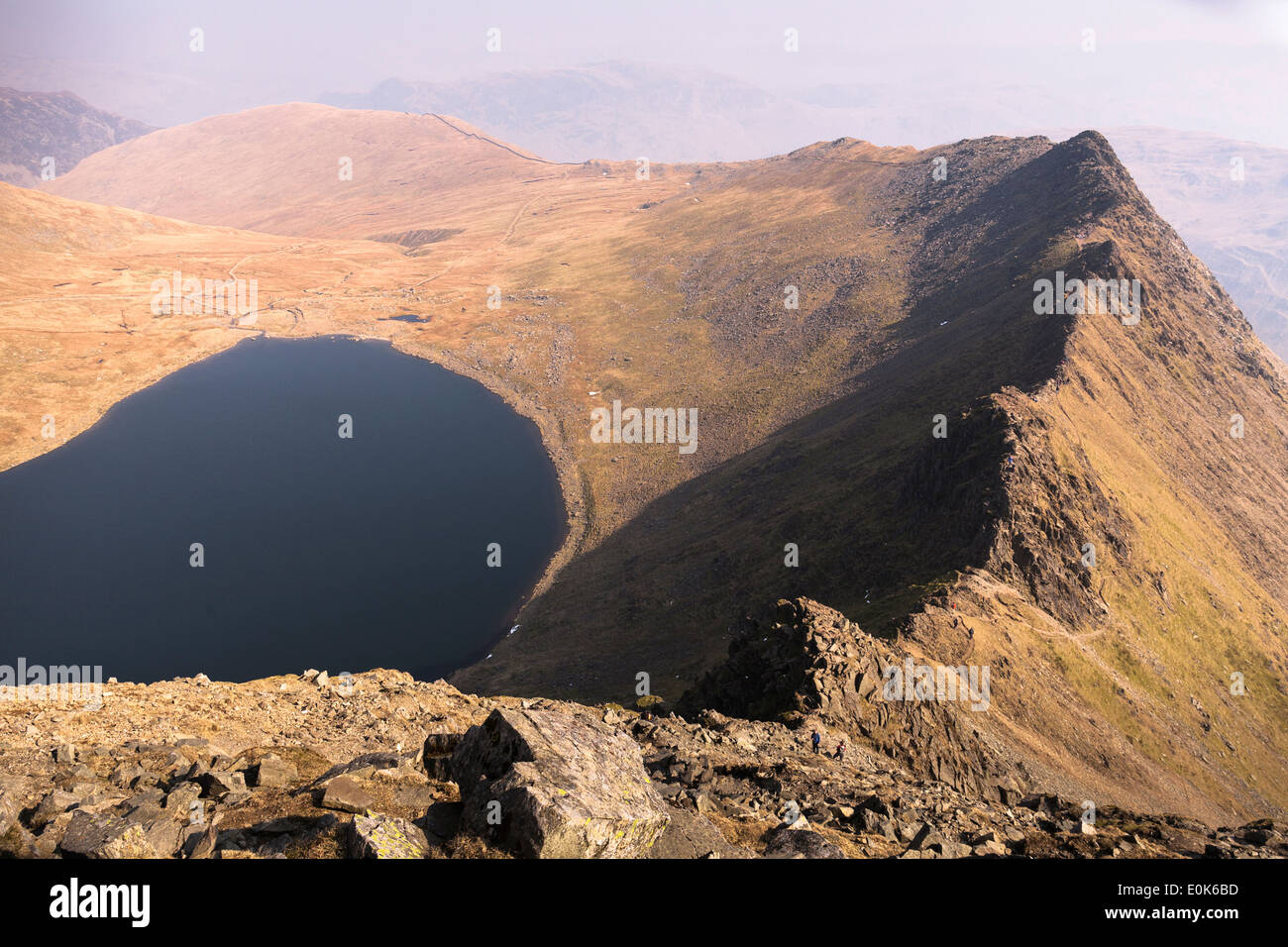 Striding Edge and Red Tarn, Helvellyn, Lake District Stock Photo - Alamy