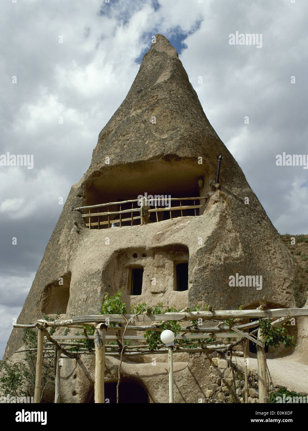 Turkey. Cappadocia. Uchisar. Cave house. Central Anatolia Stock Photo ...