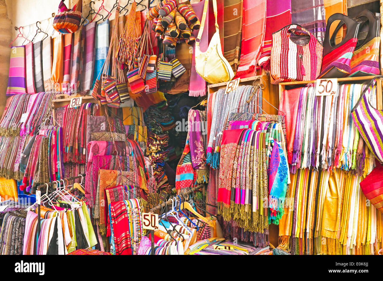 Handcrafts shop at the market in Morocco Stock Photo - Alamy