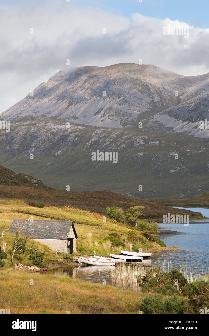 View across Loch Stack to Ben Arkle, Scottish Highlands Stock Photo - Alamy