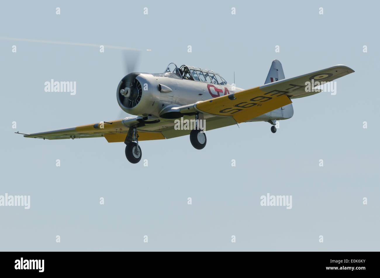 Vintage North American Harvard trainer in RAF colours Stock Photo - Alamy