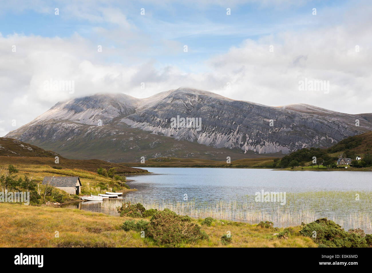 View across Loch Stack to Ben Arkle, Scottish Highlands Stock Photo - Alamy