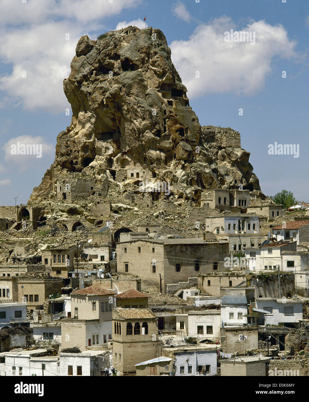 Turkey. Cappadocia. Ortahisar. The Castle, Cave house. Central Anatolia ...