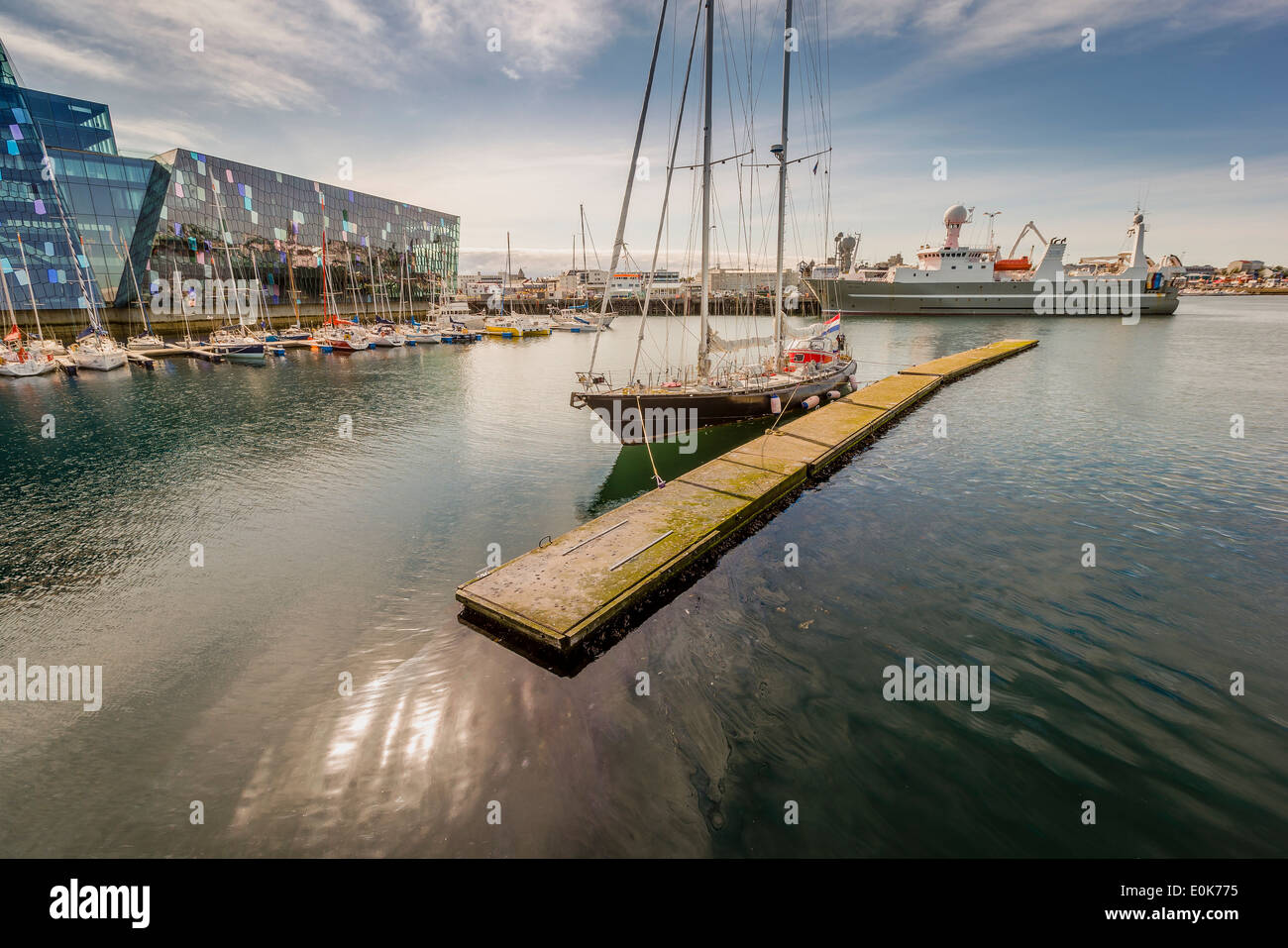 Ship in Reykjavik Harbor, Iceland Stock Photo - Alamy