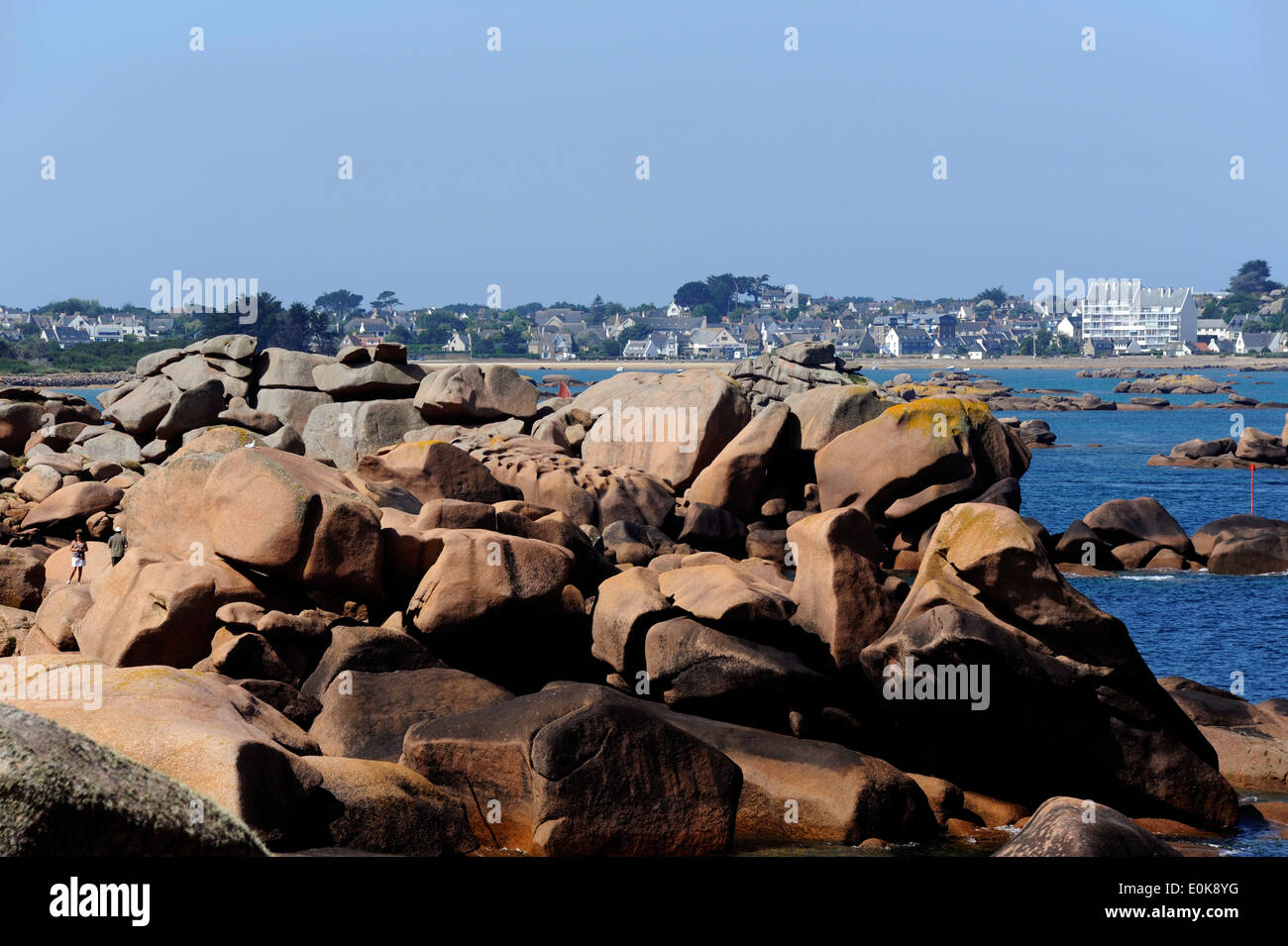 Pink granite coast,Ploumanac'h,Cotes-d'Armor,Tregor,Bretagne,Brittany ...