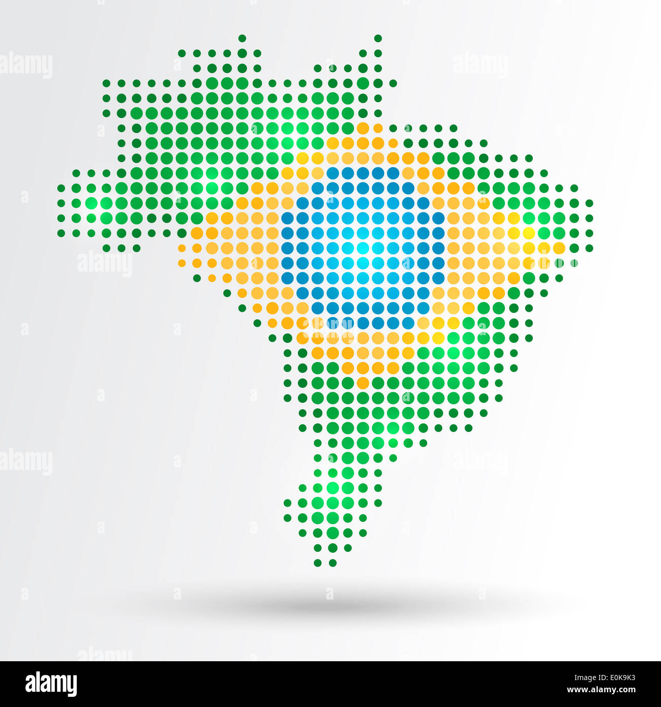 Dotted brazil map and flag. EPS10 vector with transparency organized in ...