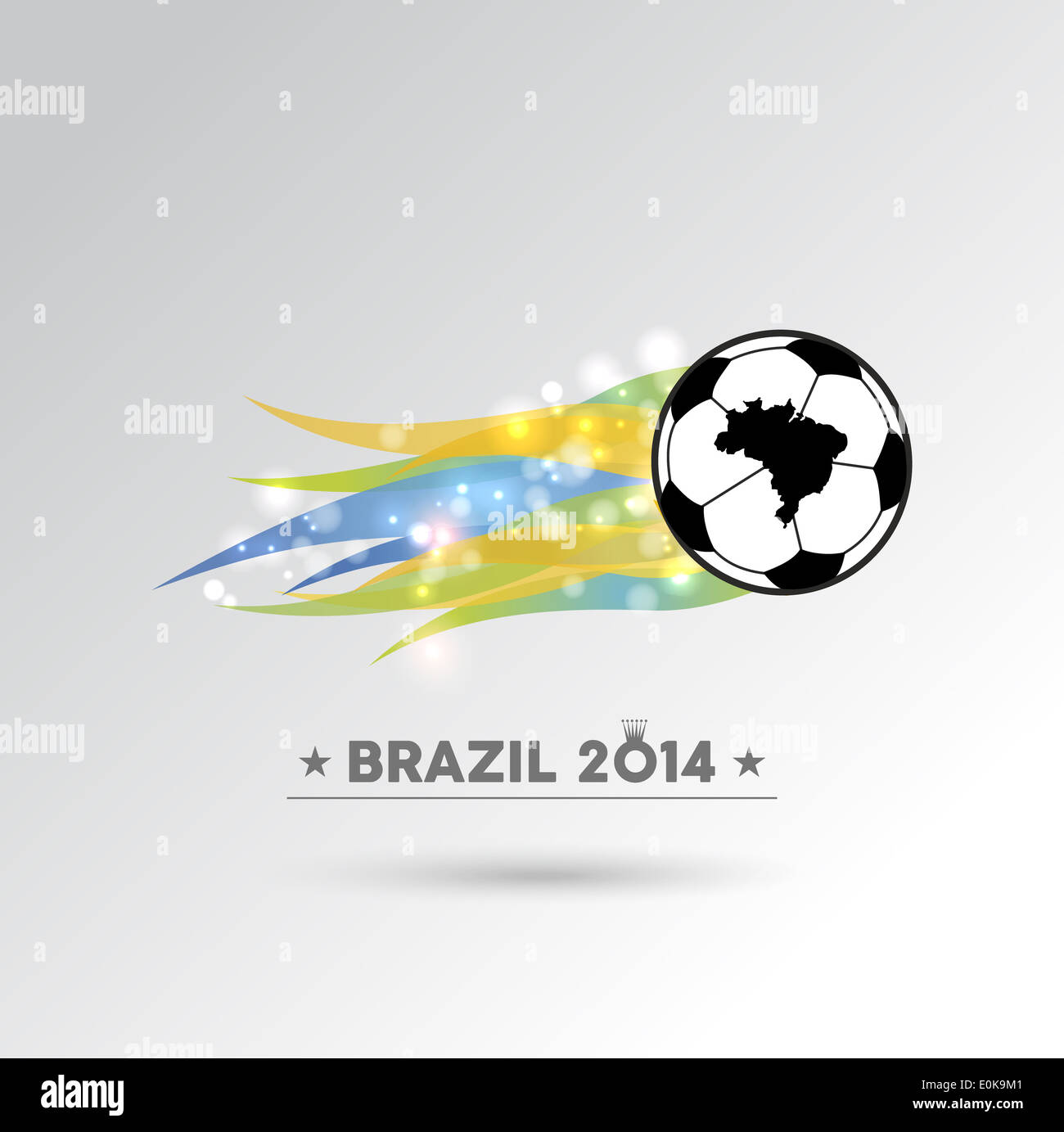 Brazil 2014 championship soccer ball in colors flames design element ...