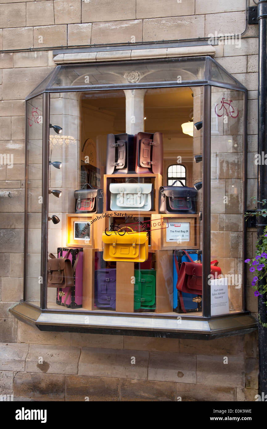 Cambridge Satchel Company Shop Window Sign, Cambridge, England, UK ...