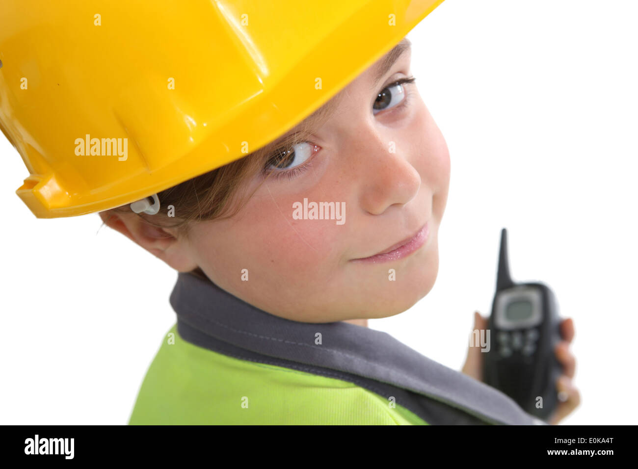 Child dressed as a construction worker Stock Photo - Alamy