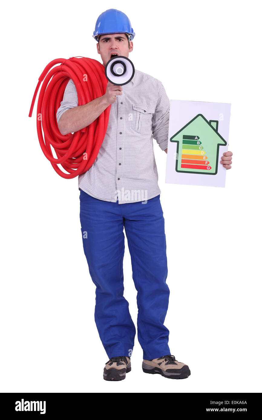 Man delivering message energy hi-res stock photography and images - Alamy