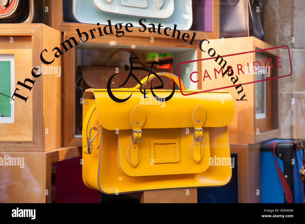 Cambridge Satchel Company Shop Window Sign, Cambridge, England, UK ...