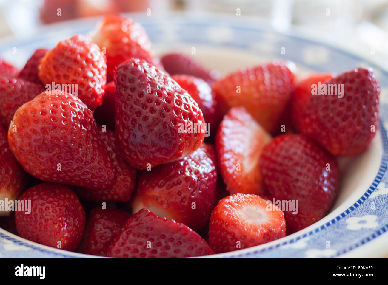 Bowl of Strawberries Stock Photo - Alamy