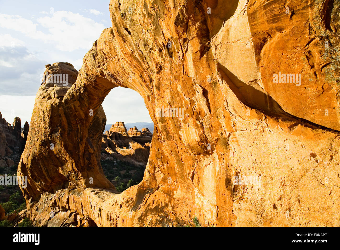 Upper section of Double-O Arch, Devil's Garden, Arches National Park ...