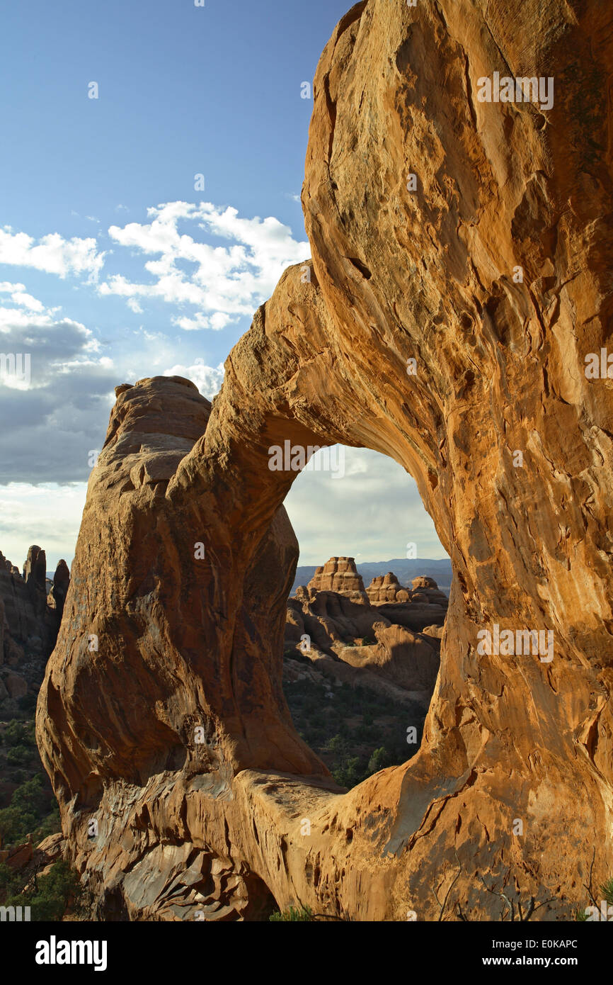 Upper section of Double-O Arch, Devil's Garden, Arches National Park ...