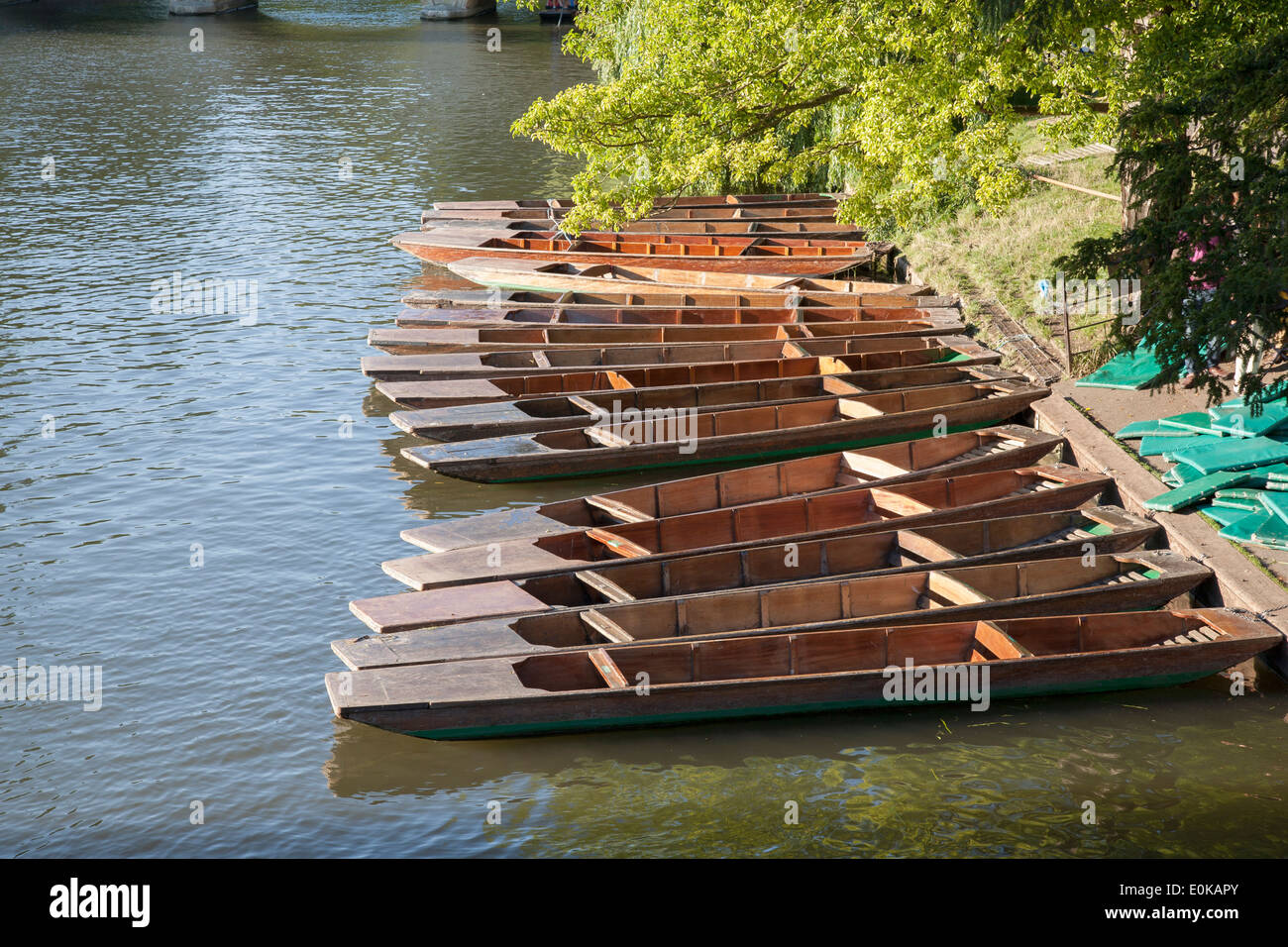 Punts on the River Carn; Cambridge; England; Britain; UK Stock Photo ...