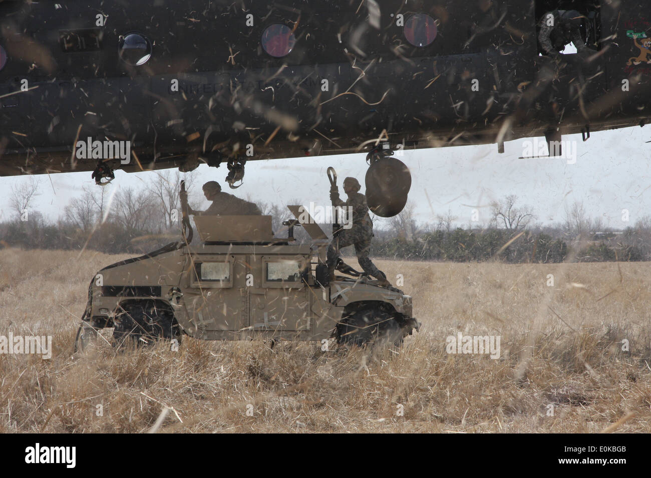 Chinook and humvee Stock Photo - Alamy
