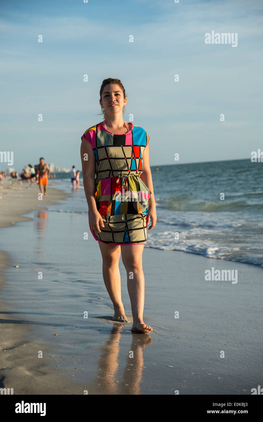 Young latina in beach hi-res stock photography and images - Alamy