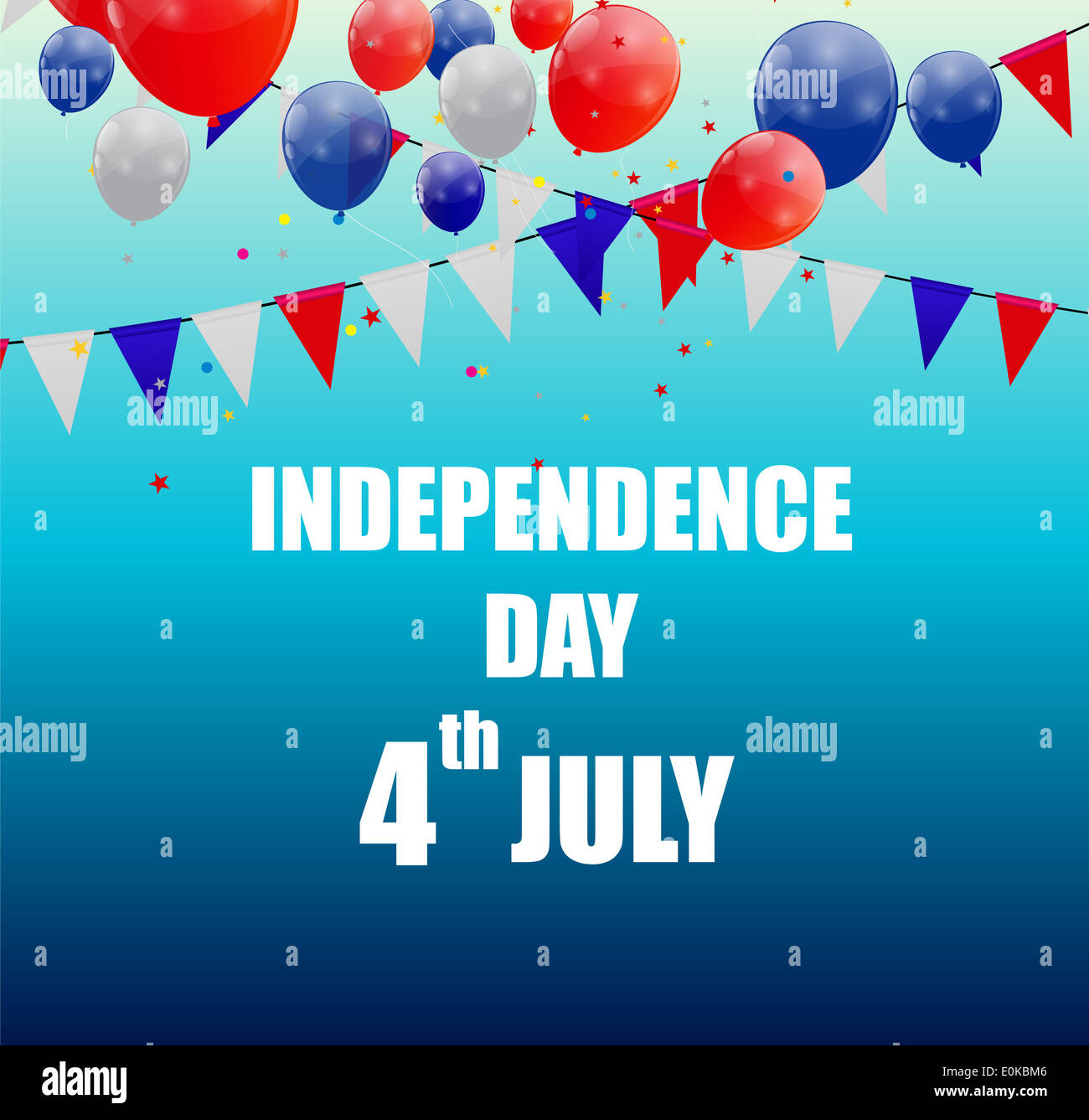 Independence Day Poster Vector Illustration Stock Photo - Alamy