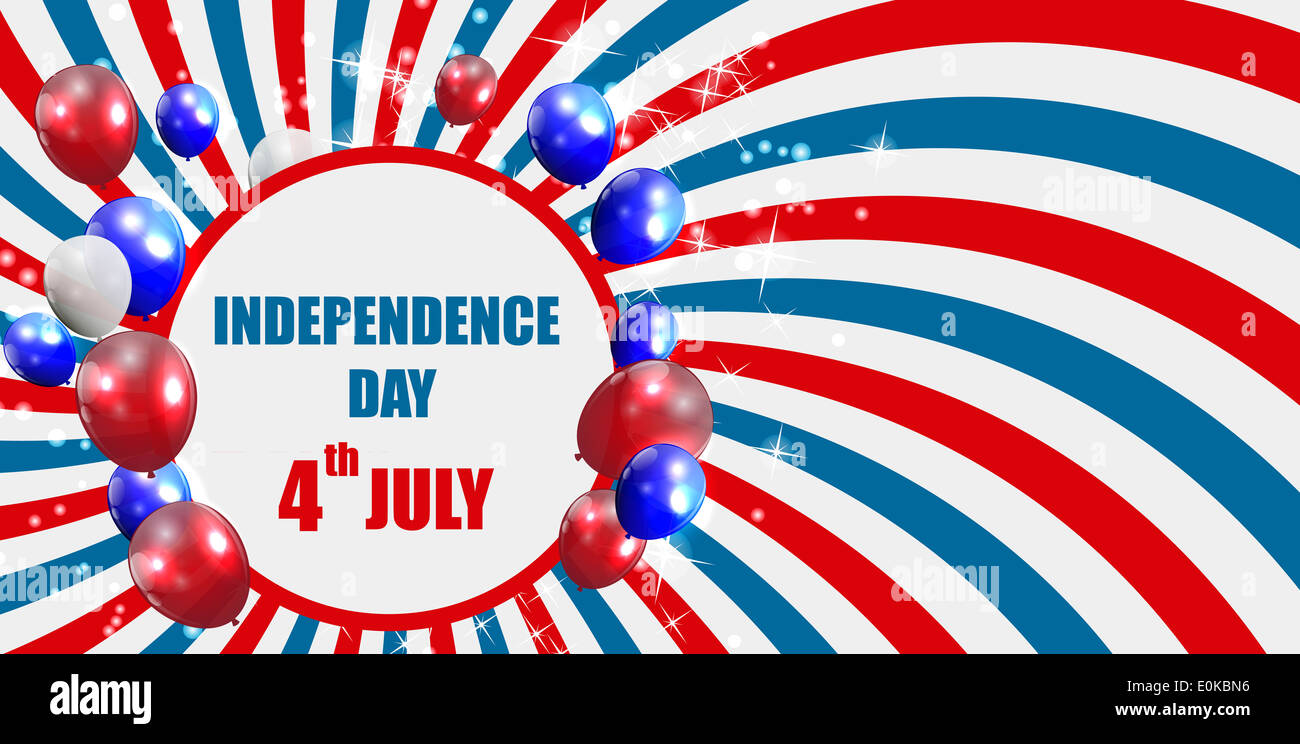 Independence Day Poster Vector Illustration Stock Photo - Alamy