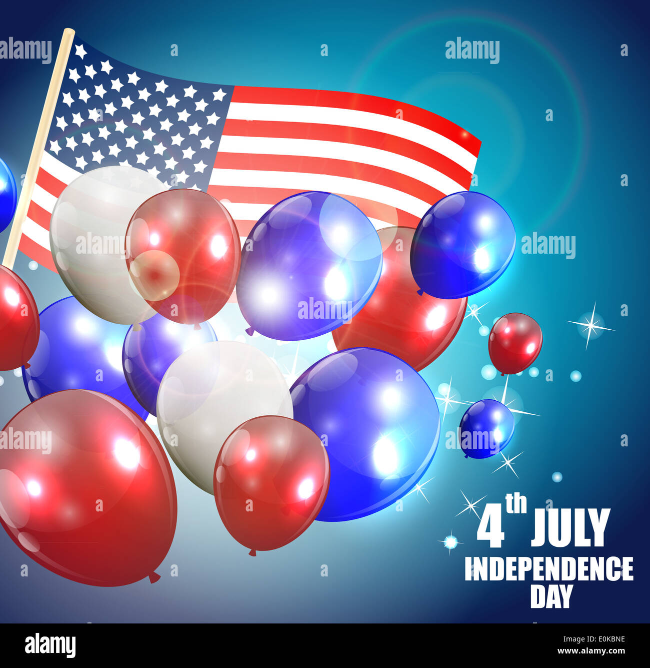Independence Day Poster Vector Illustration Stock Photo - Alamy