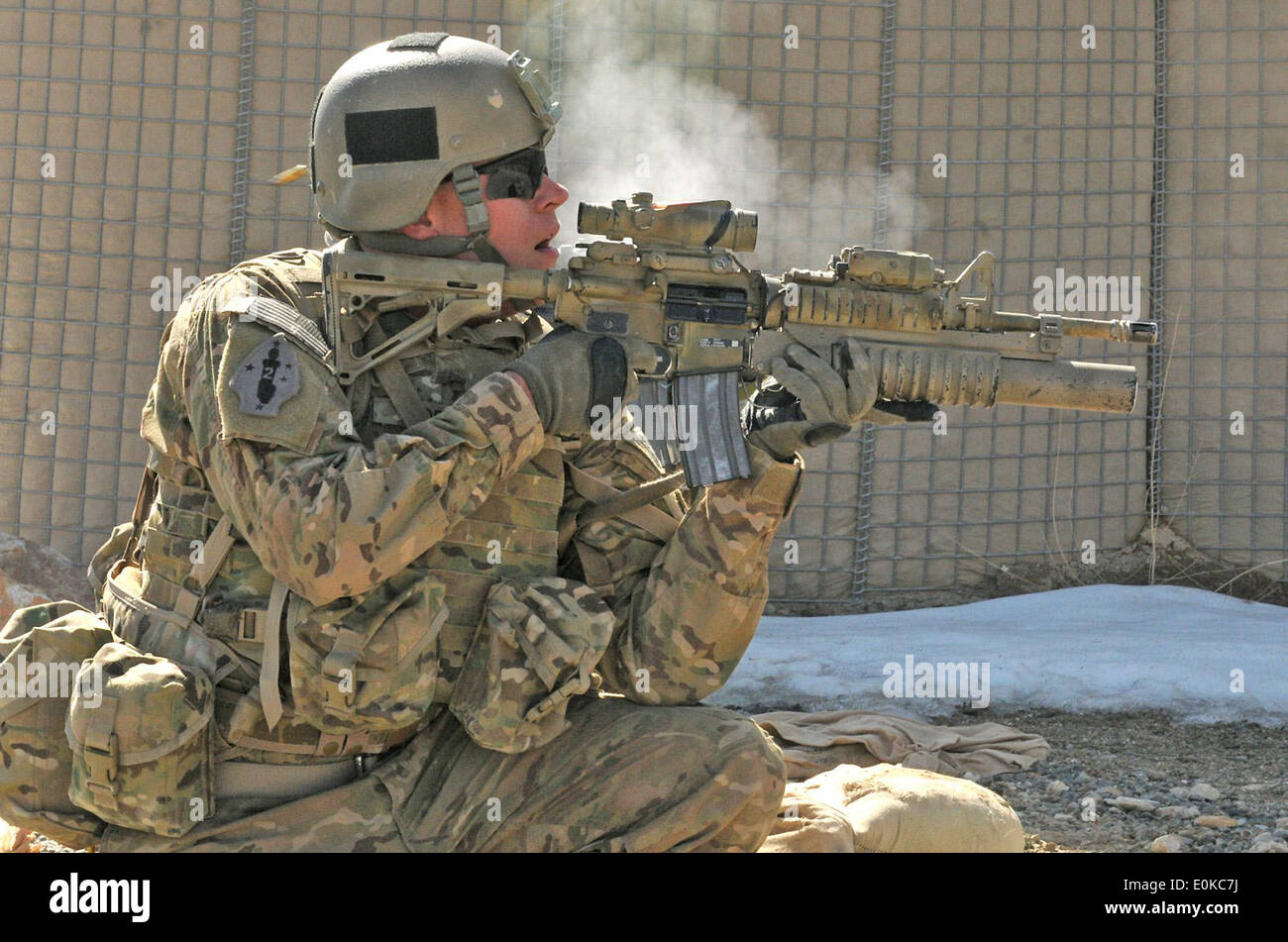 U.S. Army Pfc. Matthew Loebs, an infantryman assigned to Company F ...