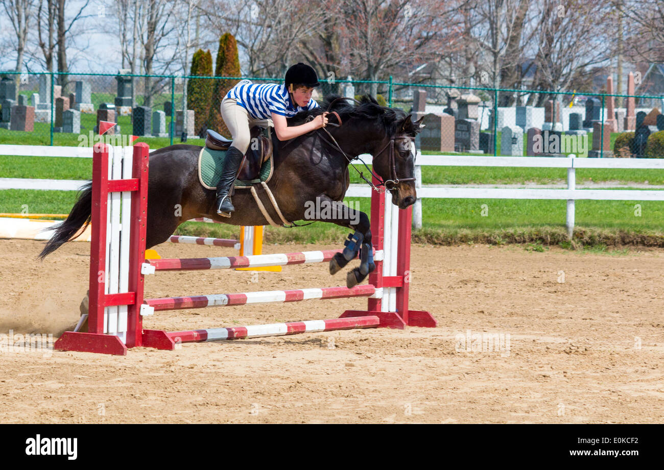 Boy Jumping Over Fences
