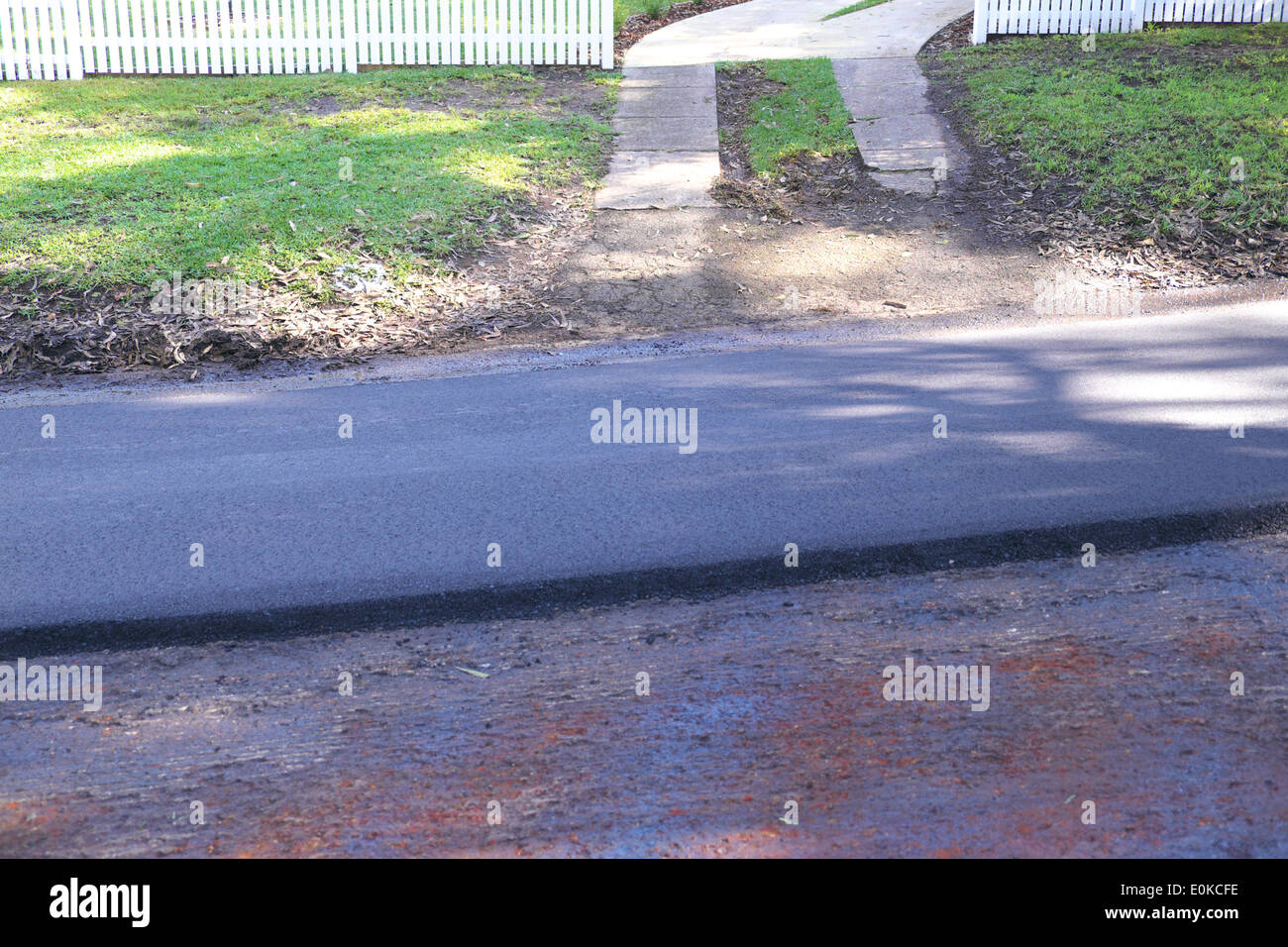 road resurfacing works in progress in a street in sydney,australia ...