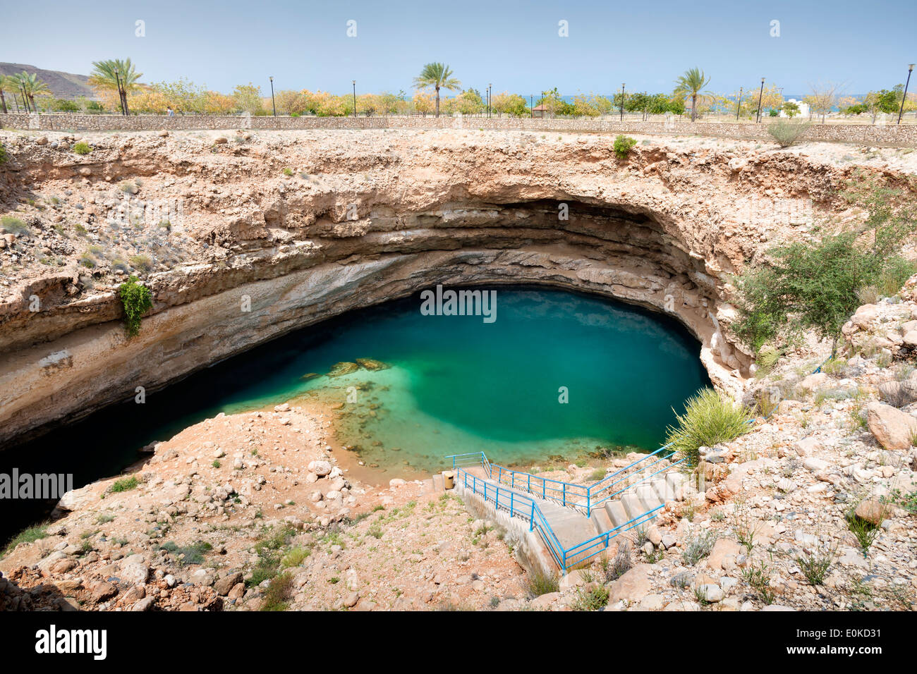 Picture of the Bimmah sinkhole in Oman Stock Photo - Alamy