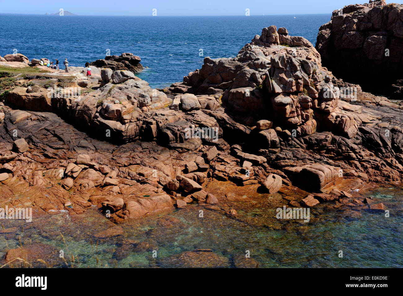 Pink granite coast,Ploumanac'h,Cotes-d'Armor,Tregor,Bretagne,Brittany ...