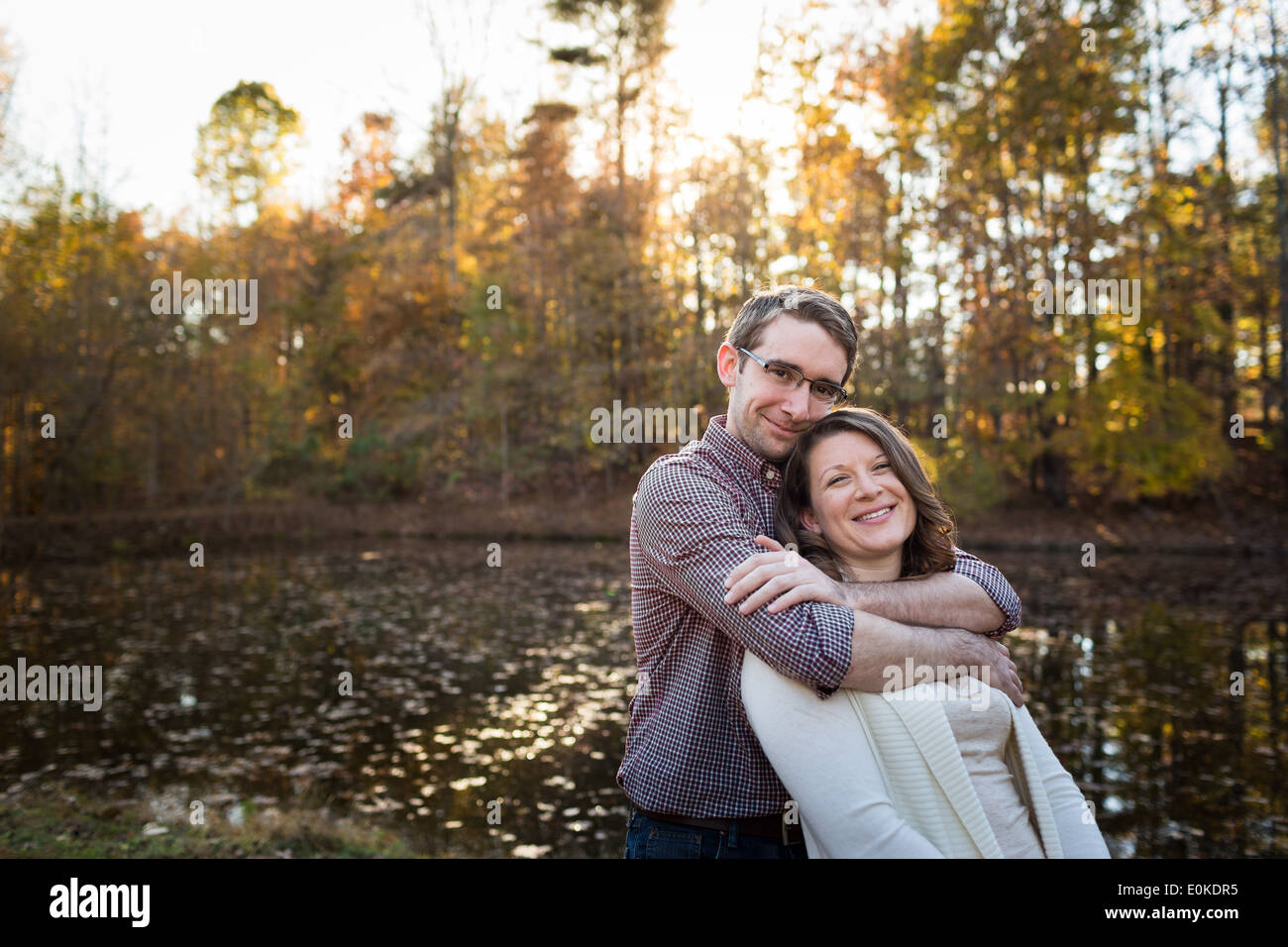 Beautiful Couple on a Farm Stock Photo - Alamy