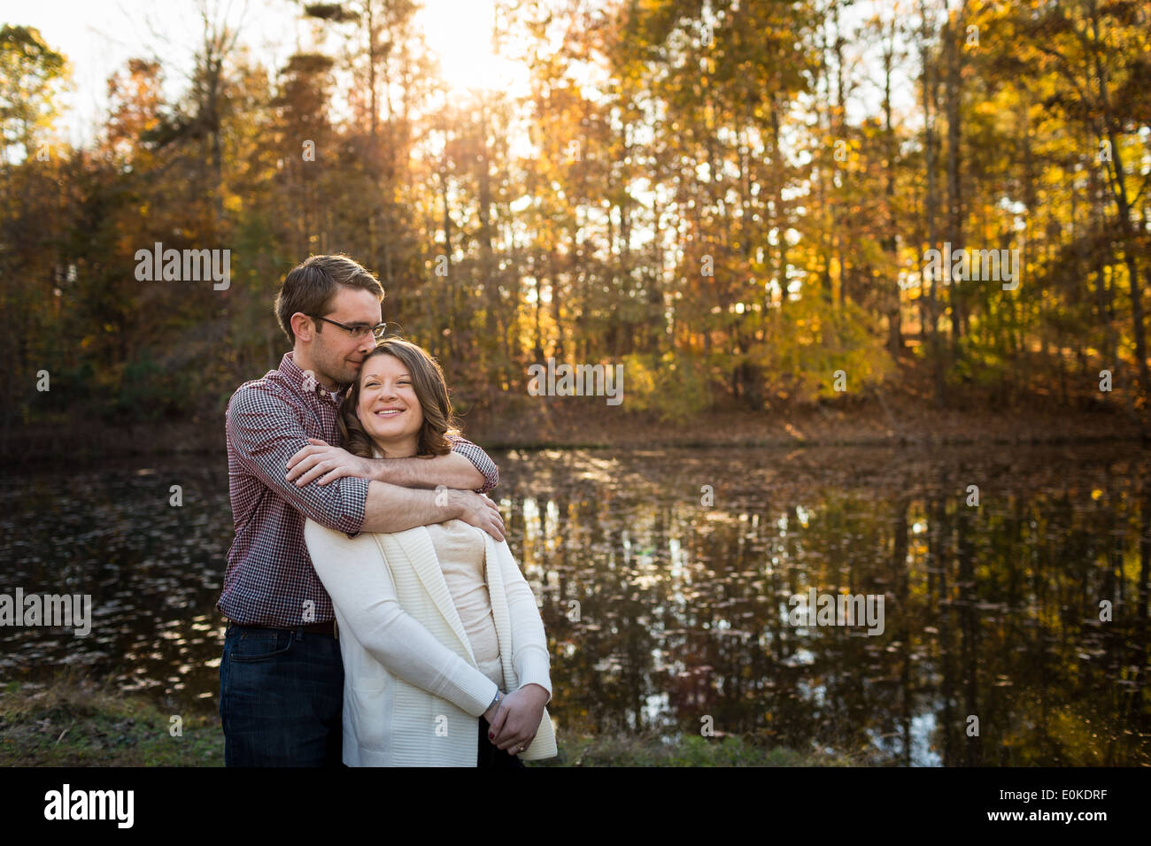 Beautiful Couple on a Farm Stock Photo - Alamy
